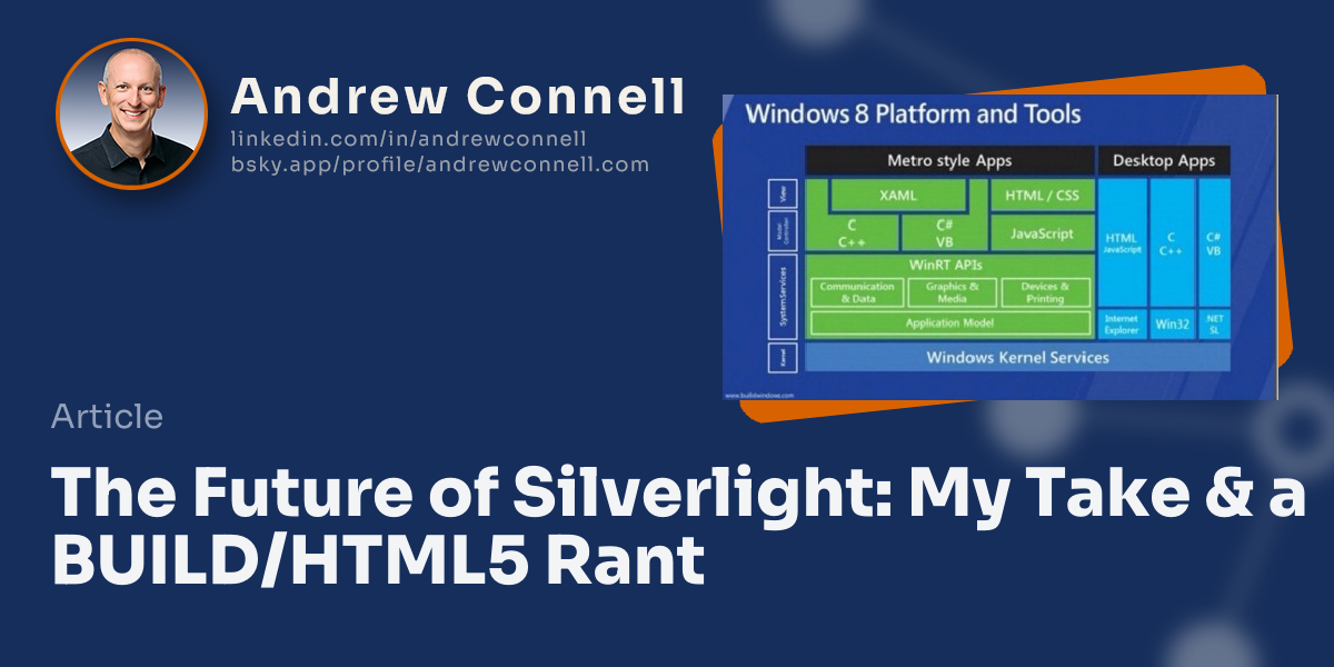 The Future of Silverlight: My Take & a BUILD/HTML5 Rant