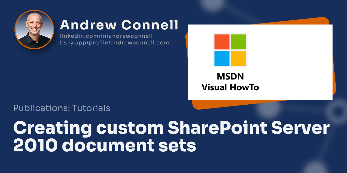 Creating custom SharePoint Server 2010 document sets